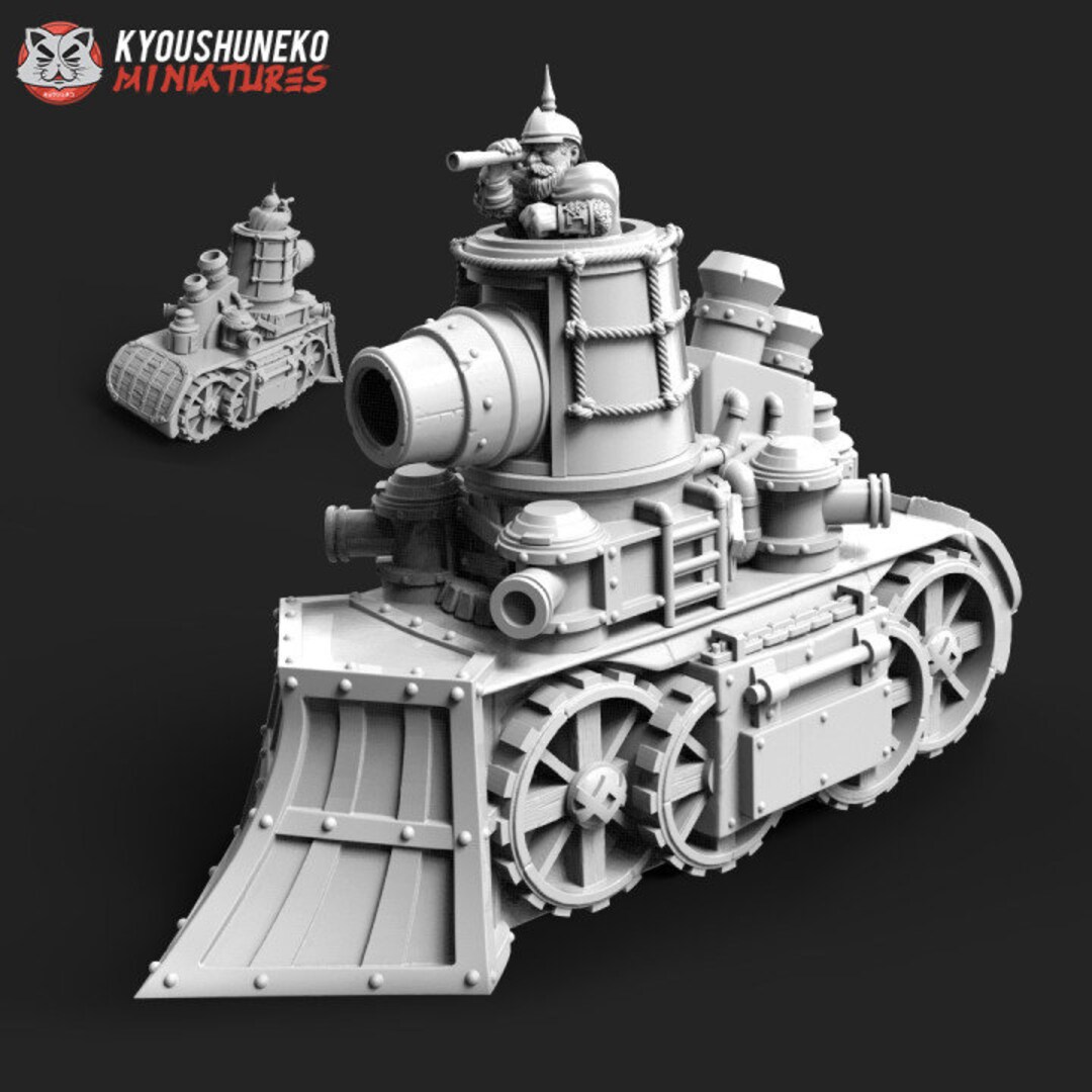 Dwarf Tank - Kyoushuneko Miniatures - Etsy