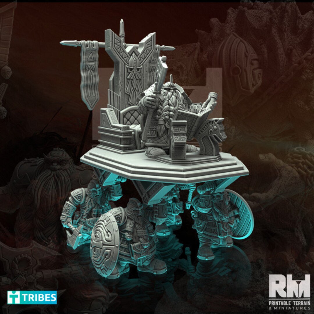 Dwarf Lord on Throne - Kanaglim Reclaimed Rmprintable - Etsy