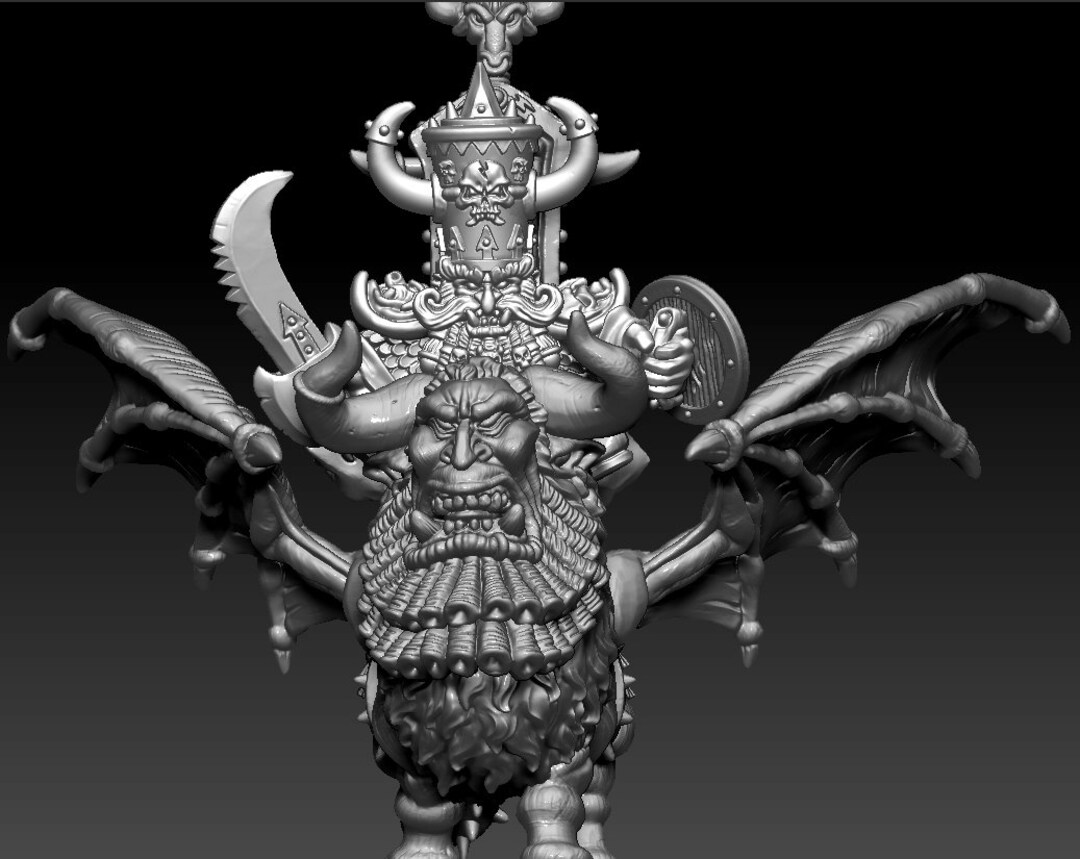 Evil Dwarf Lord of Bedlam on Magical Beast or Bull Fabelzel - Etsy
