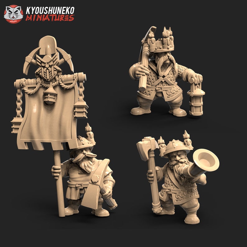 Dwarf Miner Unit - Kyoushunkeo Miniatures - Etsy