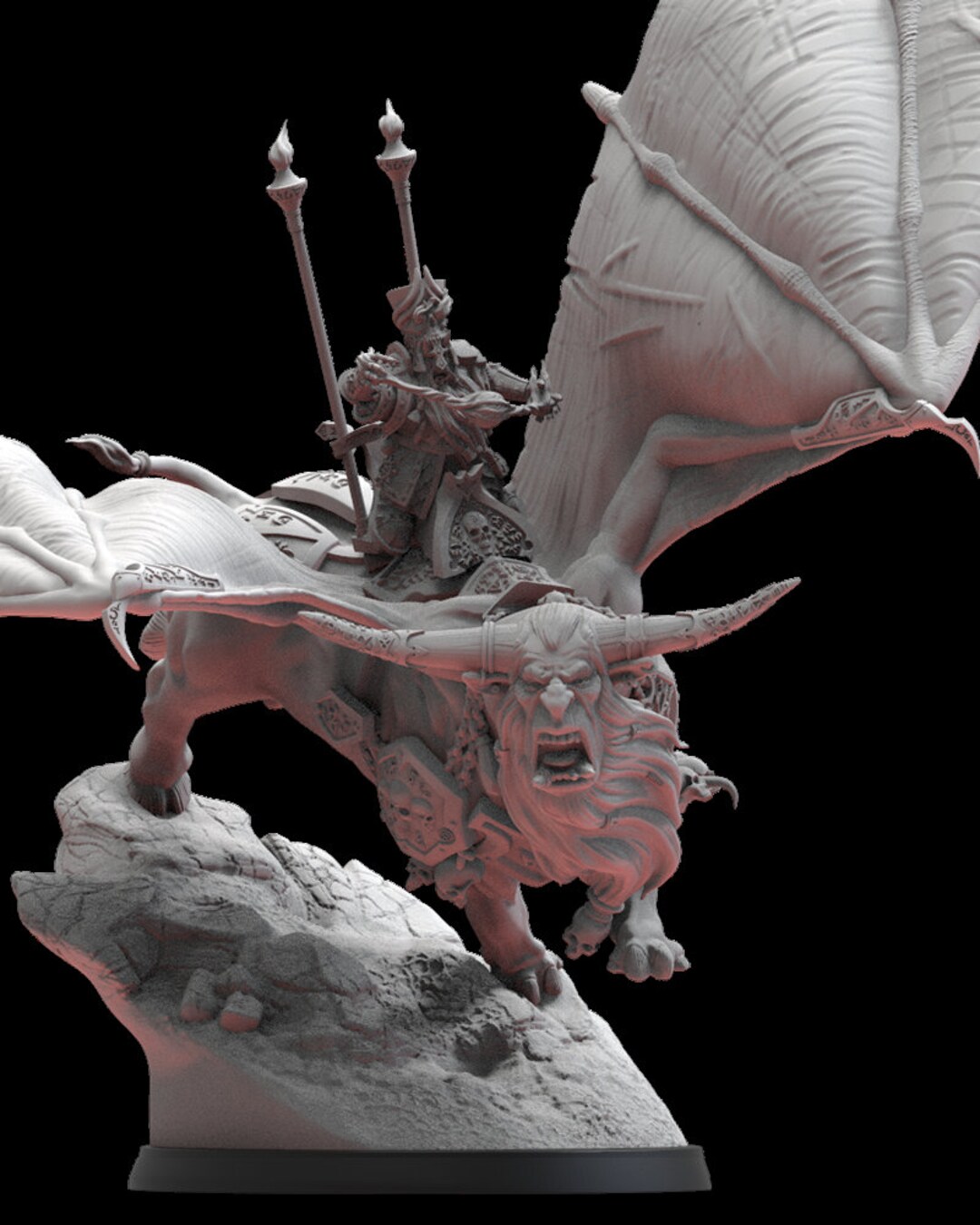 Evil Dwarf Sorcerer on Magical Beast - Lost Kingdom Miniatures - Etsy