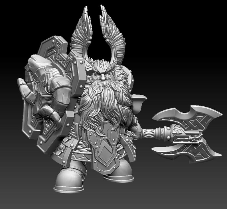 Dwarf Lord /w Shield - Kanaglim Reclaimed Rmprintable - Etsy