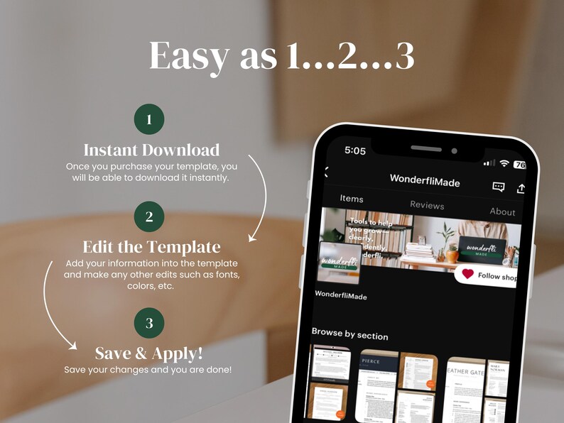 Modern Resume Template: Pop of Color, ATS Approved (instant Download ...
