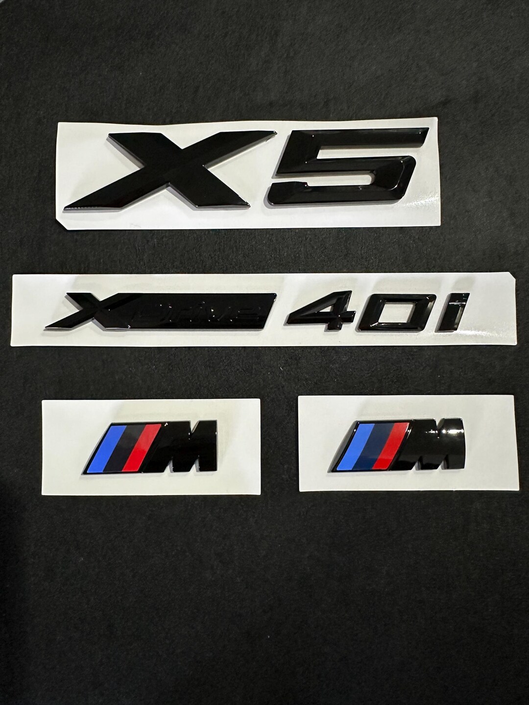 Gloss Black X5 Xdrive40i M Sports Full Badges Package for BMW X5 G05 ...