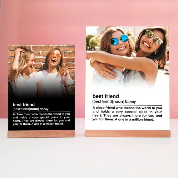 Gift for Best Friend Personalized Photo Plaque W/ Wooden | Etsy