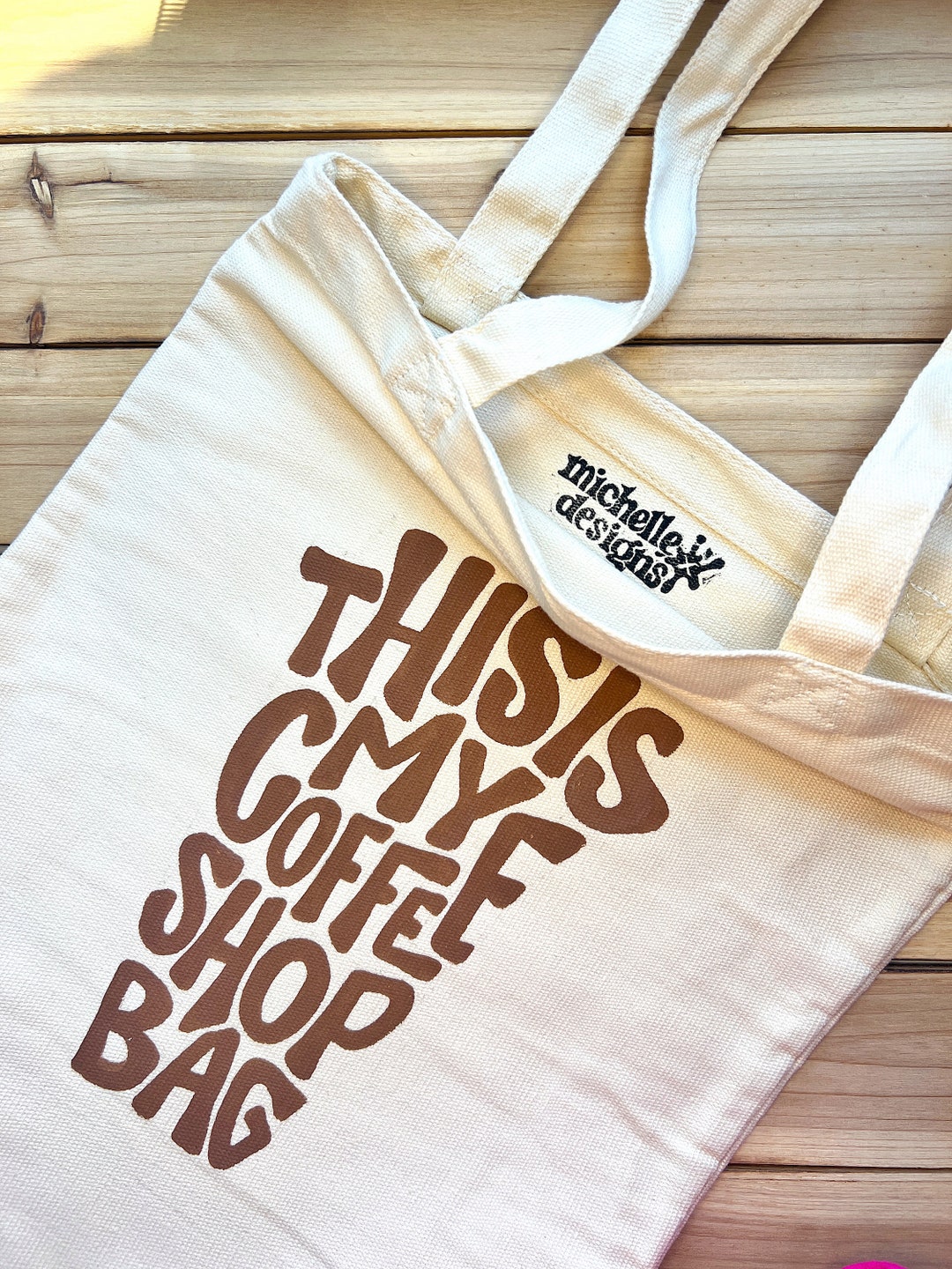 Coffee Quote Design, Canvas Tote Bag, Hand-painted One-of-a-kind Tote ...