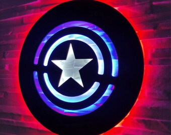 Captain America Led Light - Etsy