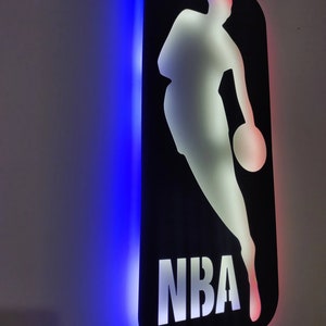 Wall Sign 3D NBA Led Sign NBA Wall Decor Led Light Wall - Etsy