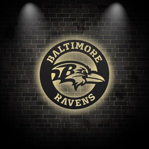 Baltimore Ravens Led Sign, Baltimore Ravens Wall Decor, Led Sign for ...