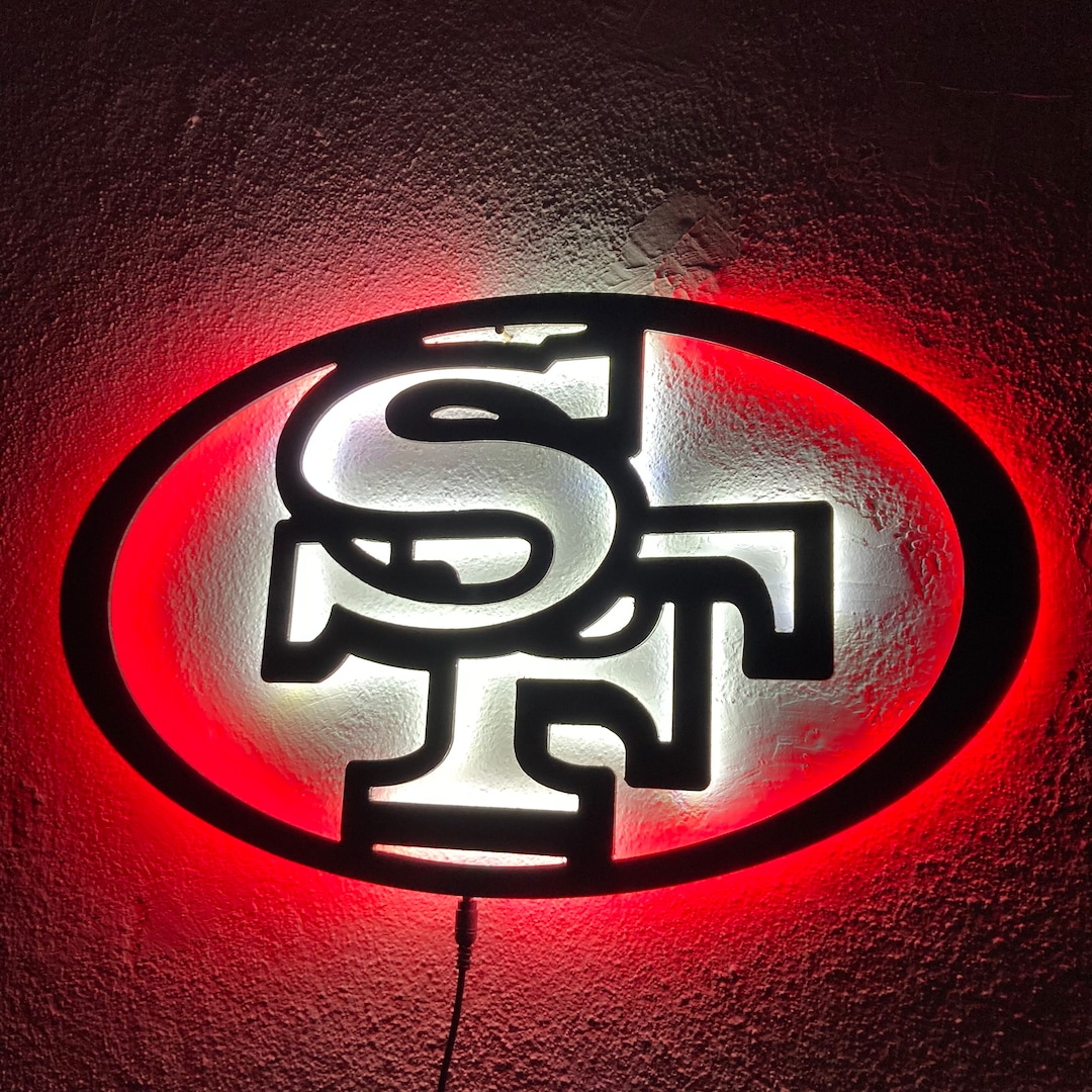 San Francisco 49ers, LED Football Sports Fan Lamp, Custom Made Night ...