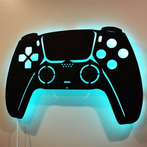 Custom Playstation 5 Wall Decor, Ps5 Wall Art, Ps5 Neon Led Light, Wood ...