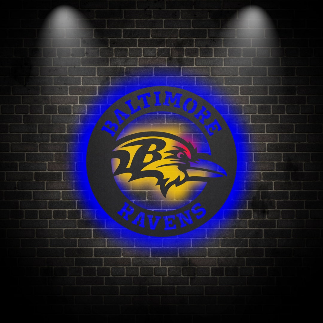 Baltimore Ravens Led Sign, Baltimore Ravens Wall Decor, Led Sign for ...