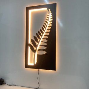 Wall Sign 3D, Leaf Wall Decor, Led Light Wall Decor, Composite Sign ...