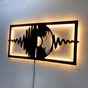 Led Light Record Wall Art, Record Led Sign, Record Led Lamp, Lighted ...