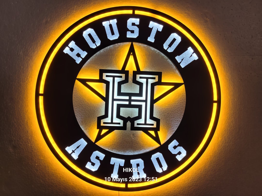 Houston Astros LED Sign Wall Decor, Houston Astros Fan Lamp, Gift for ...
