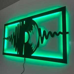 Led Light Record Wall Art, Record Led Sign, Record Led Lamp, Lighted ...