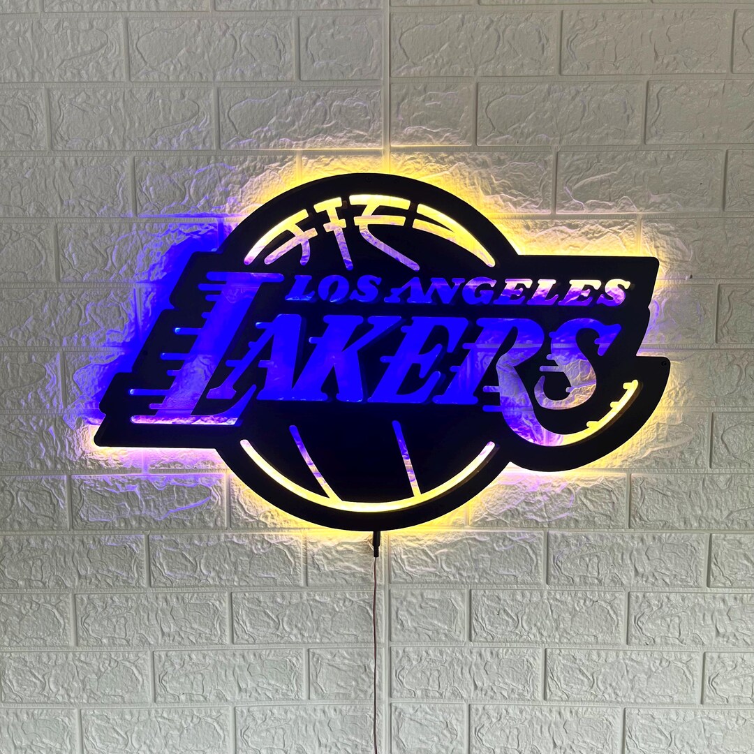 Los Angeles Lakers LED Light Sign, Lighted Basketball Team Logo, Lakers ...