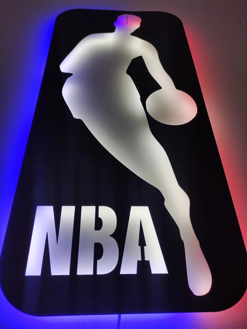 Wall Sign 3D NBA Led Sign NBA Wall Decor Led Light Wall - Etsy