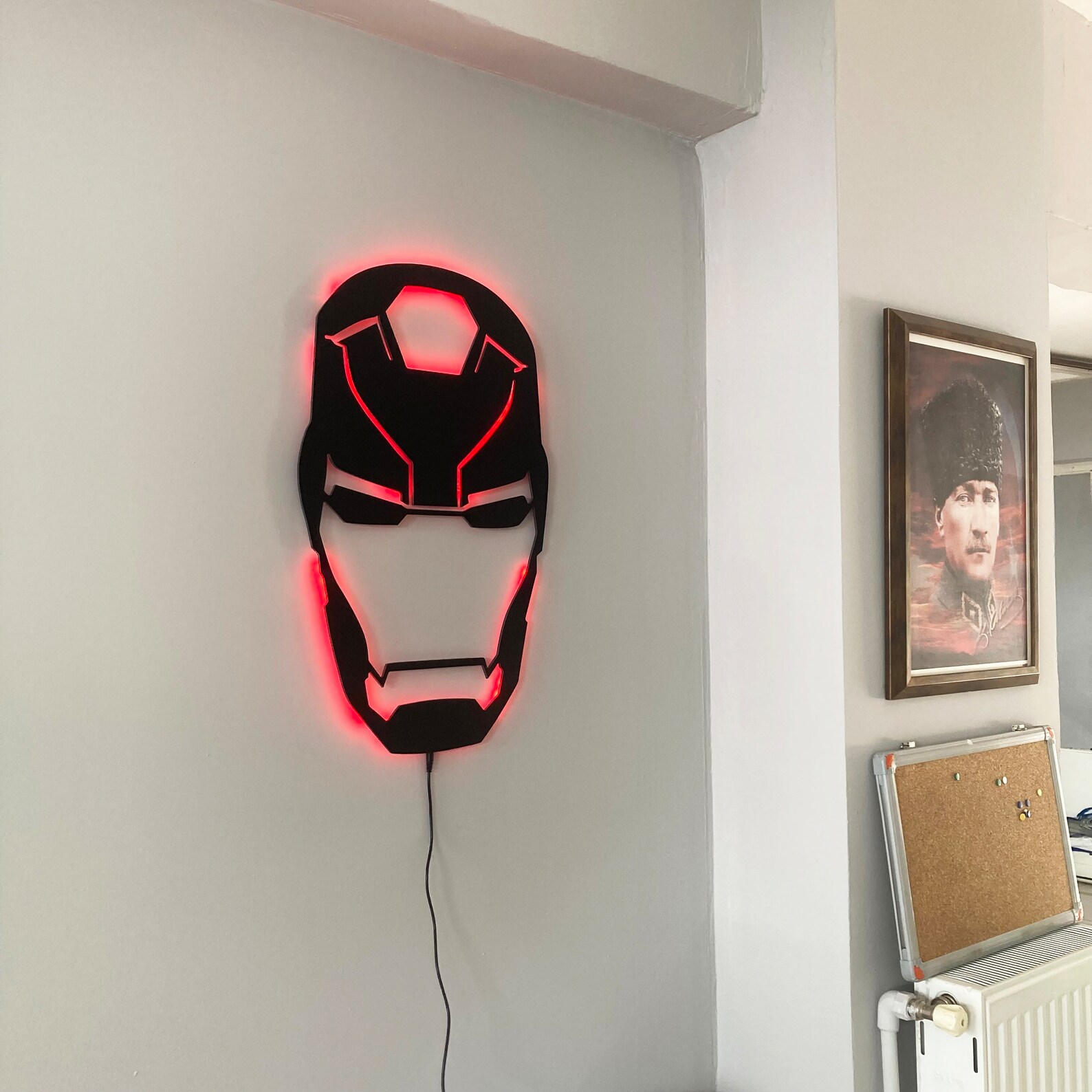 Wall Sign 3D Iron Man Wall Decor Led Light Wall Decor - Etsy