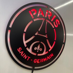 PSG Led Sign, Paris Saint-germain Wall Decor, PSG Neon Sign, Paris ...