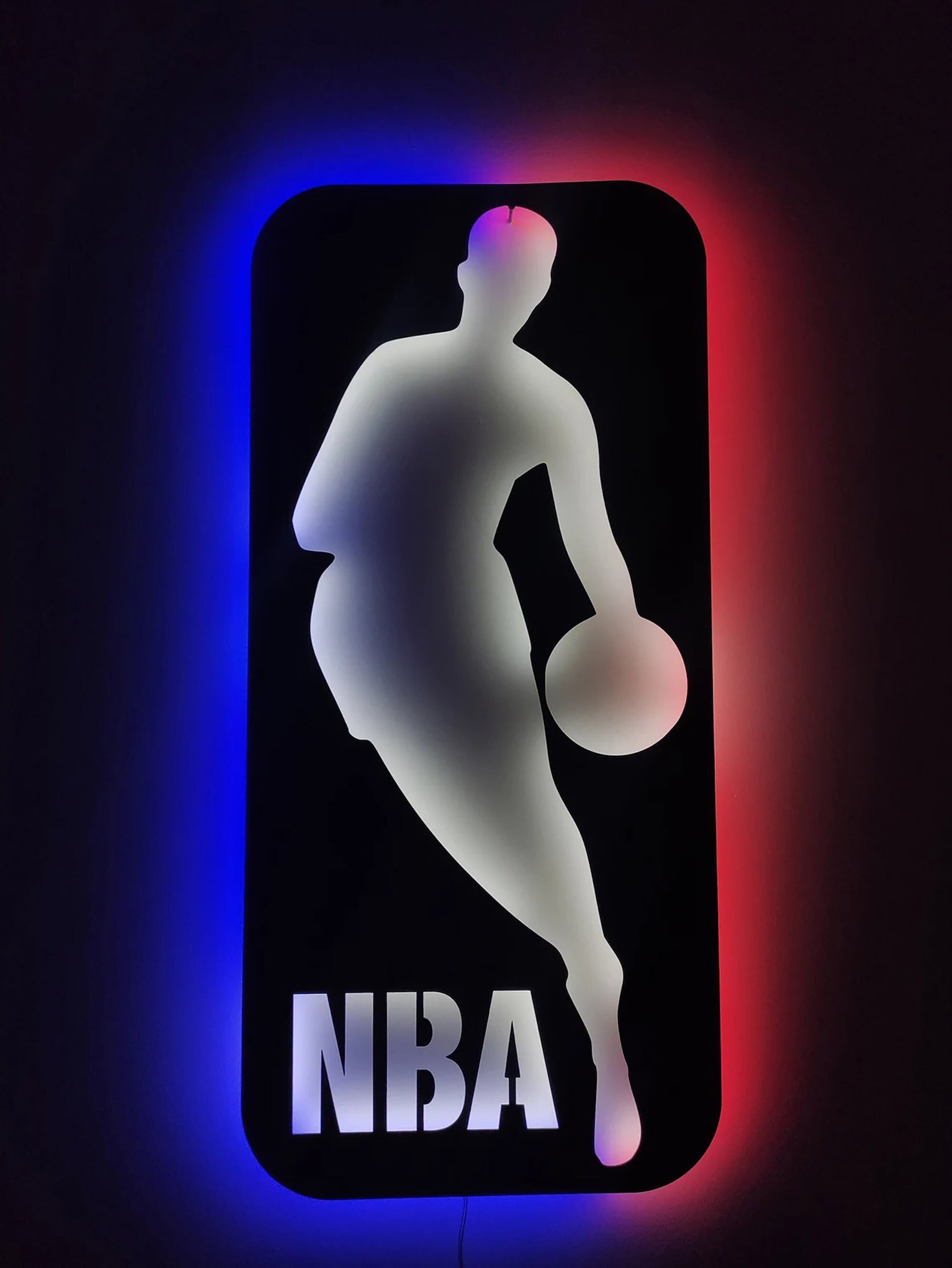 Wall Sign 3D NBA Led Sign NBA Wall Decor Led Light Wall - Etsy