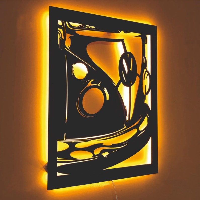 Beetle Car Wall Decor Wall Sign 3d Led Light Wall Decor - Etsy