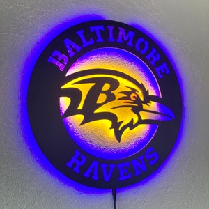 Baltimore Ravens Led Sign, Baltimore Ravens Wall Decor, Led Sign for ...