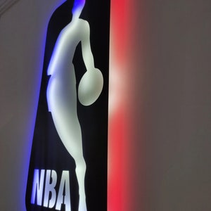 Wall Sign 3D NBA Led Sign NBA Wall Decor Led Light Wall - Etsy