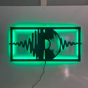Led Light Record Wall Art, Record Led Sign, Record Led Lamp, Lighted ...