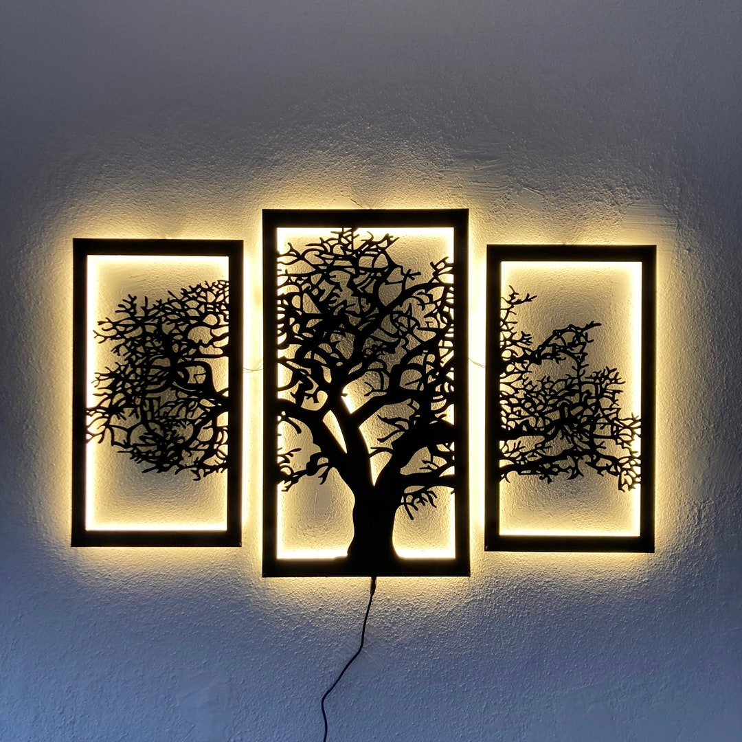 Led Light Tree of Life, Tree of Life Metal Wall Decor, Tree of Life Led ...