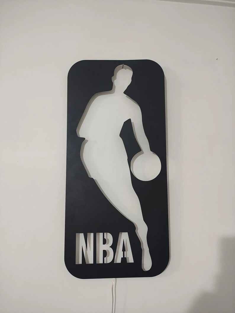 Wall Sign 3D NBA Led Sign NBA Wall Decor Led Light Wall - Etsy
