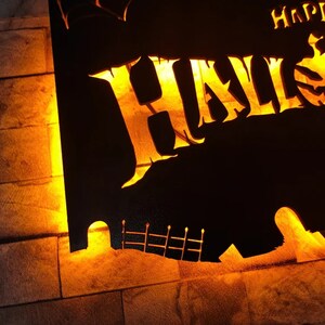 Wall Sign 3D, Halloween Wall Decor, Led Light Wall Decor, Halloween Led ...