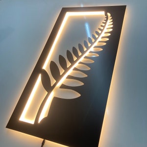 Wall Sign 3D, Leaf Wall Decor, Led Light Wall Decor, Composite Sign ...