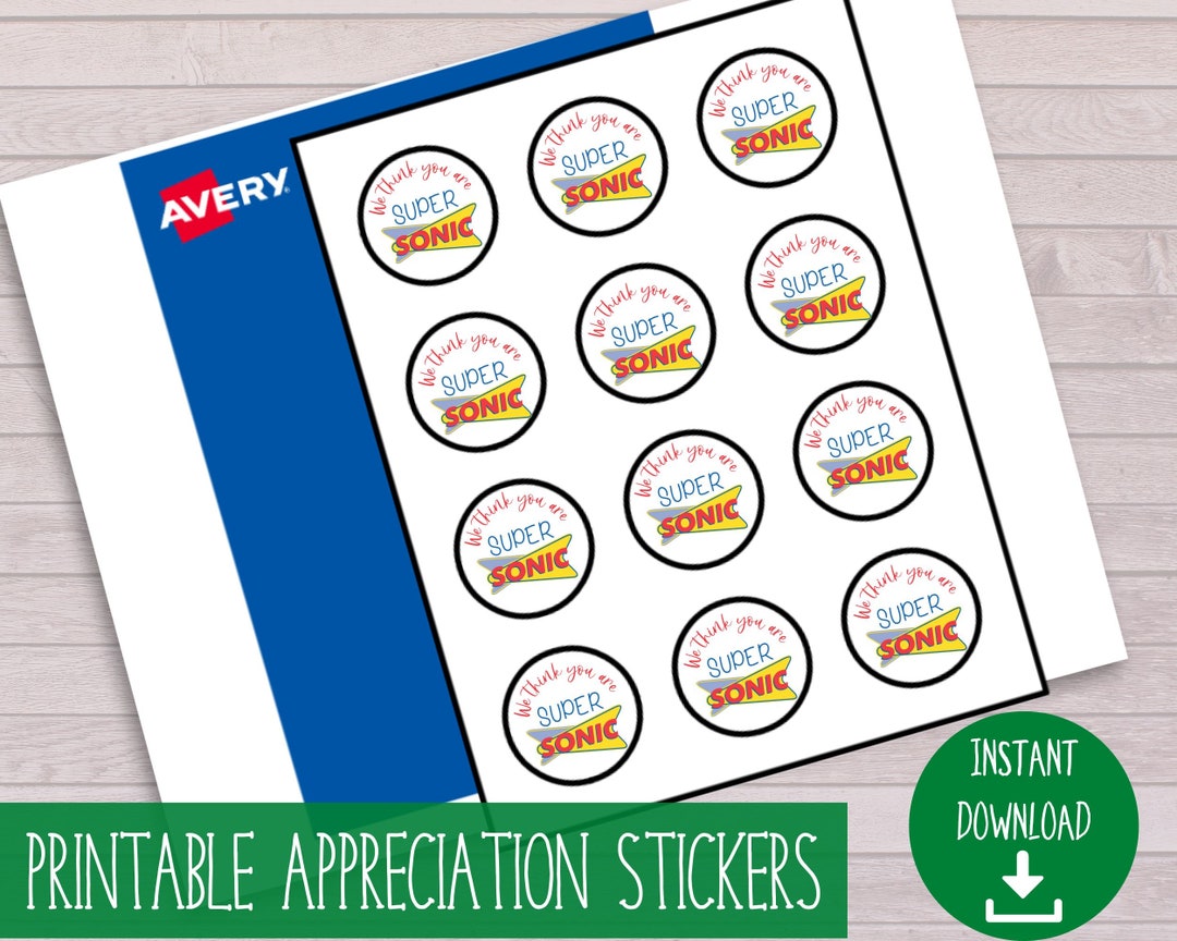 Printable Appreciation Stickers 2" Diameter - Etsy