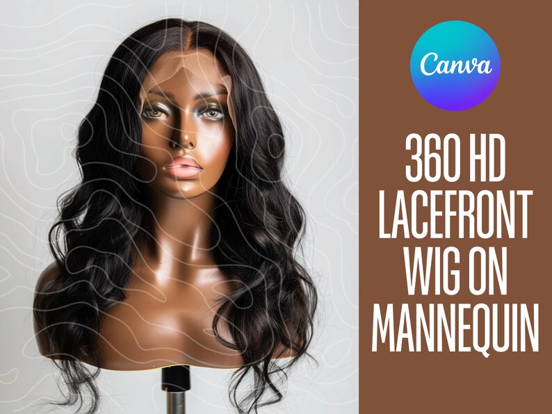 360 HD Lacefront Wig Mannequin, AI Model, African American Hair and ...