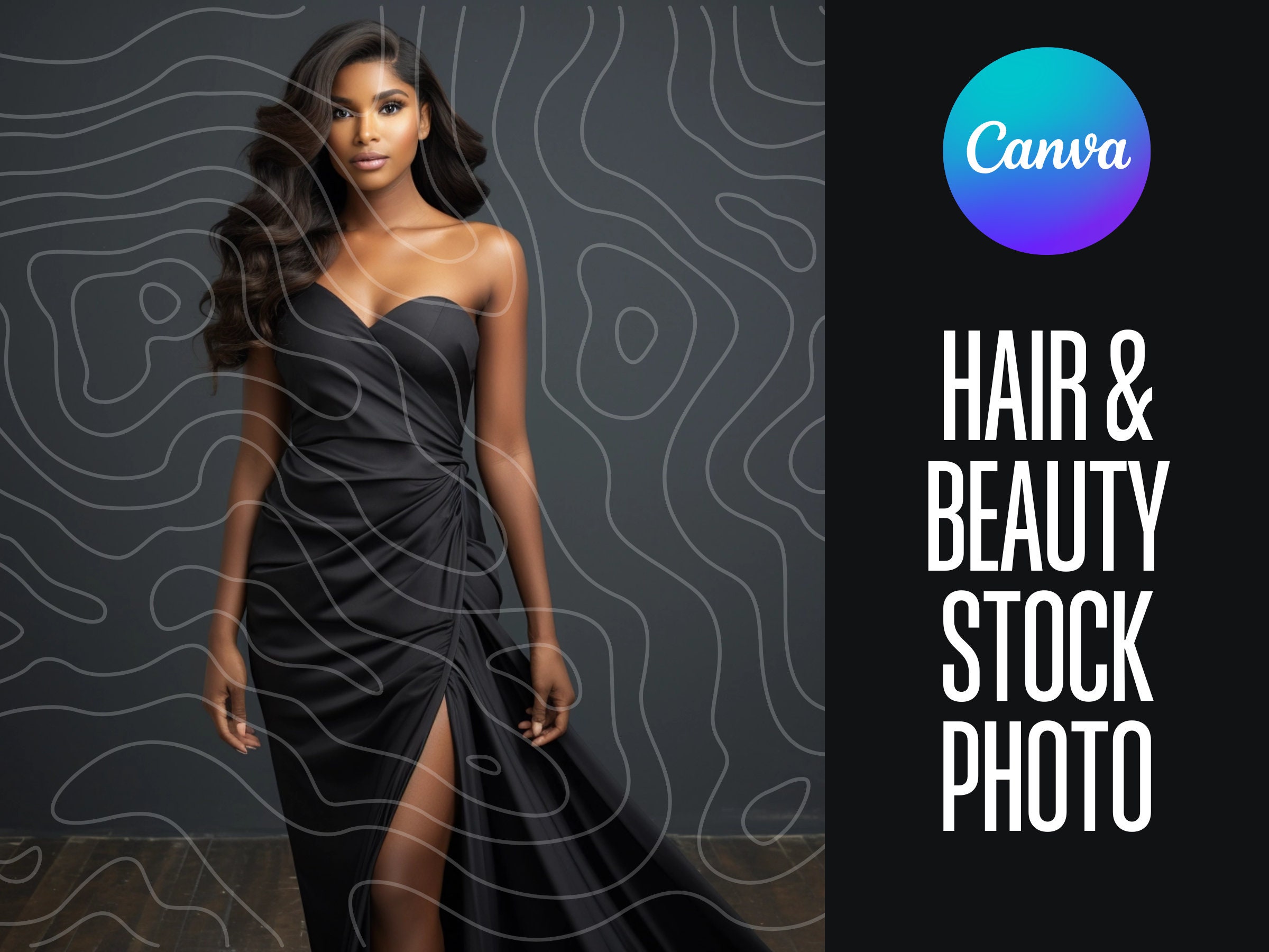 Luxury AI Model, African American Hair and Beauty Stock Photo, AI ...