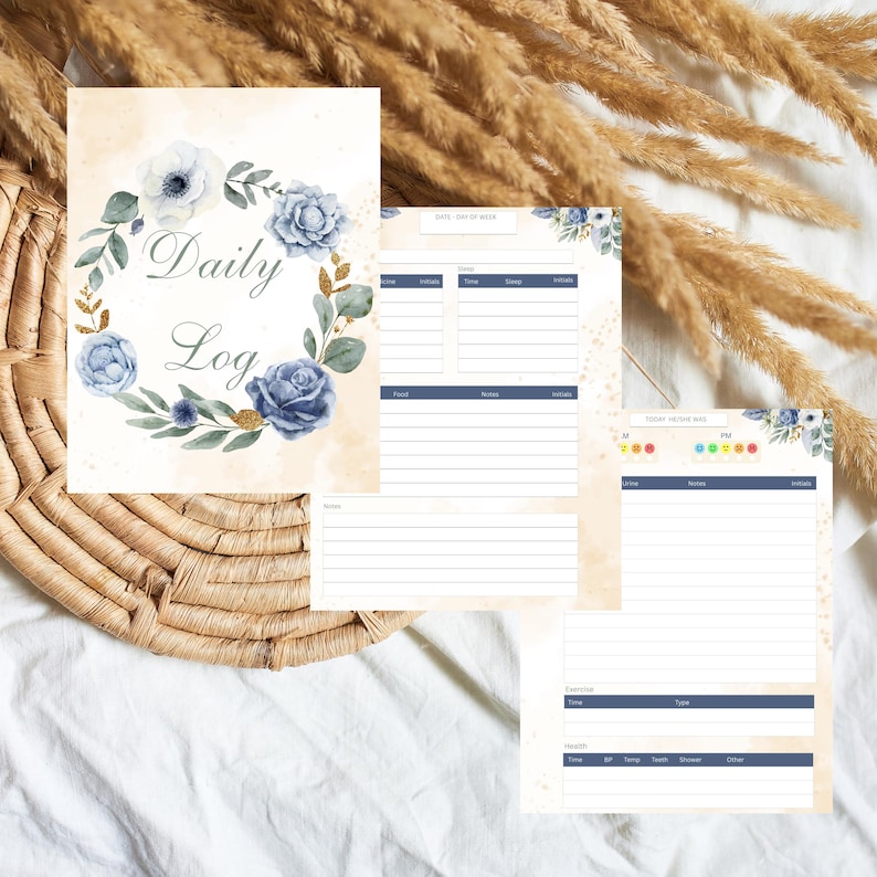 Editable Canva Senior Care Log, Binder Pages for Caregivers, Log for ...