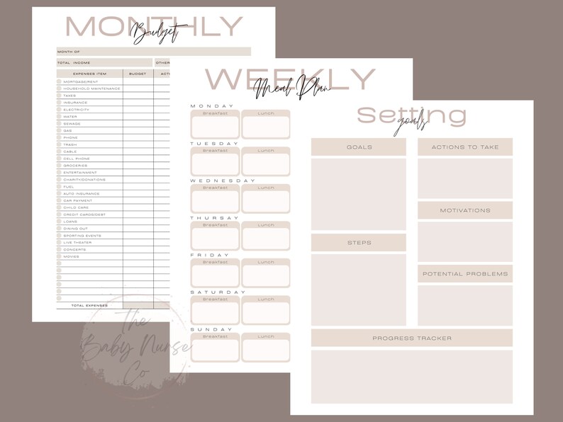 2024 Ultimate Planner Pages - Monthly, Weekly, Yearly, Habit Tracker ...
