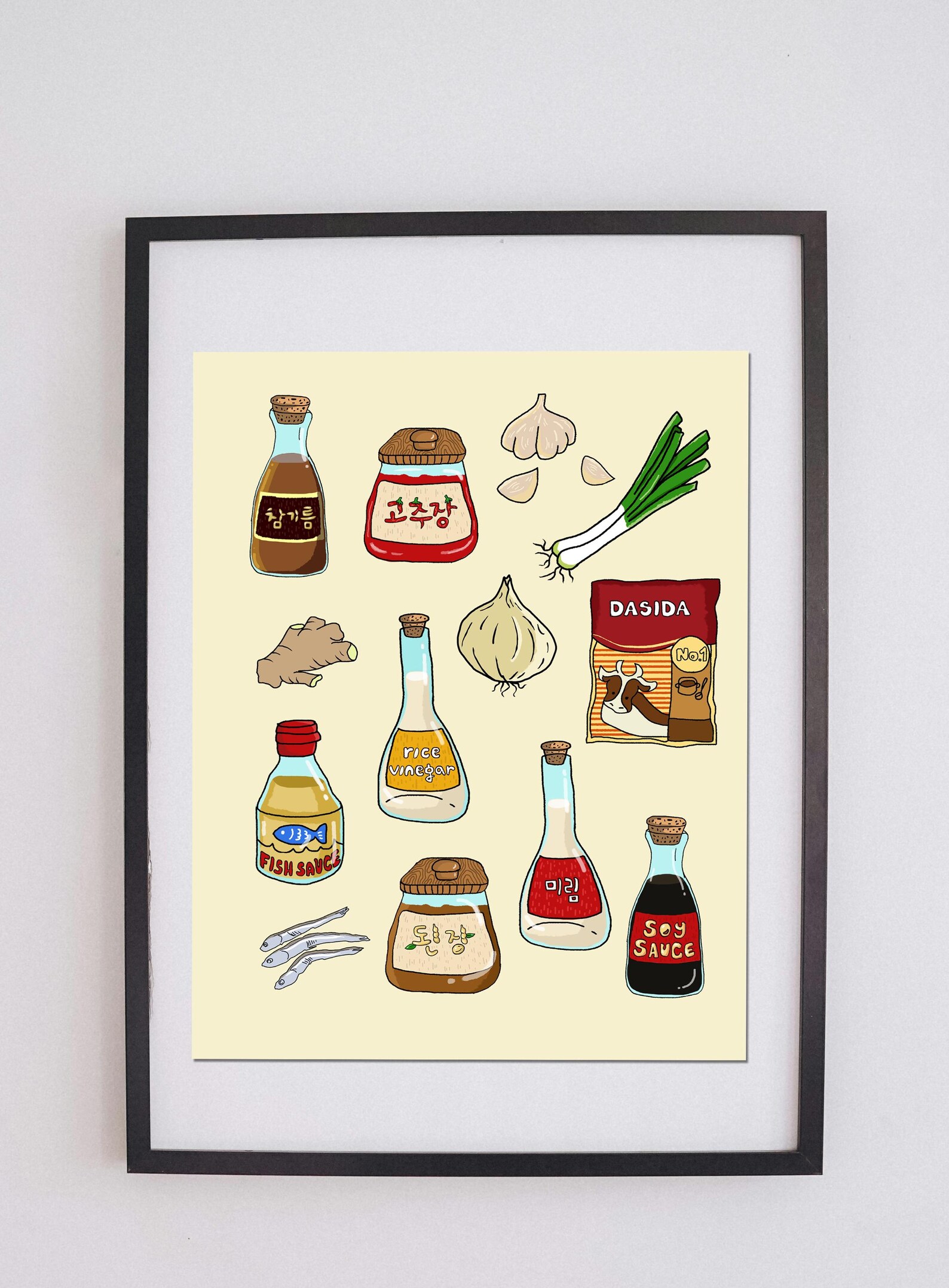 Printable Korean Food Ingredients Poster | Korean Cuisine | Korean Food ...