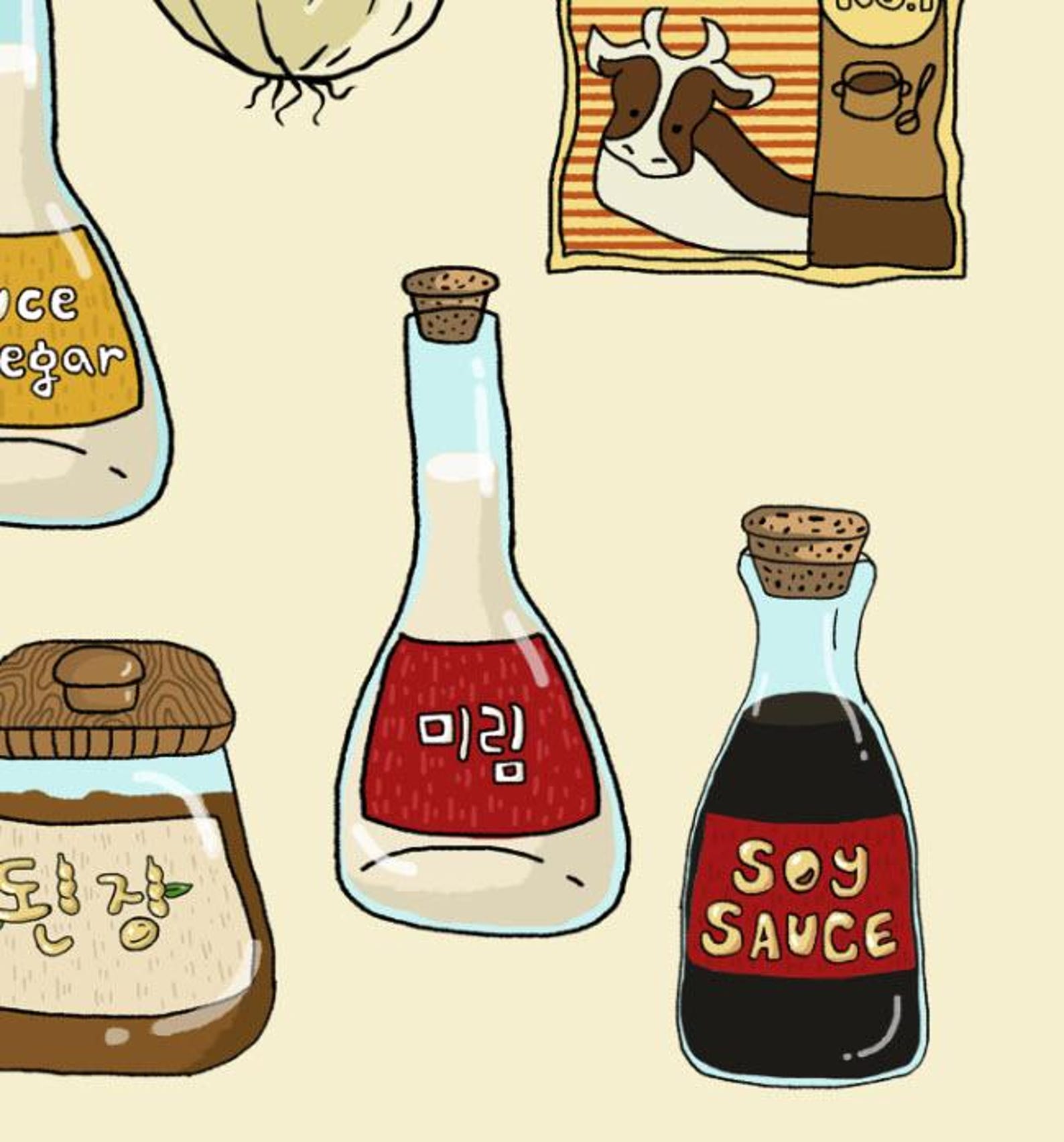 Printable Korean Food Ingredients Poster | Korean Cuisine | Korean Food ...