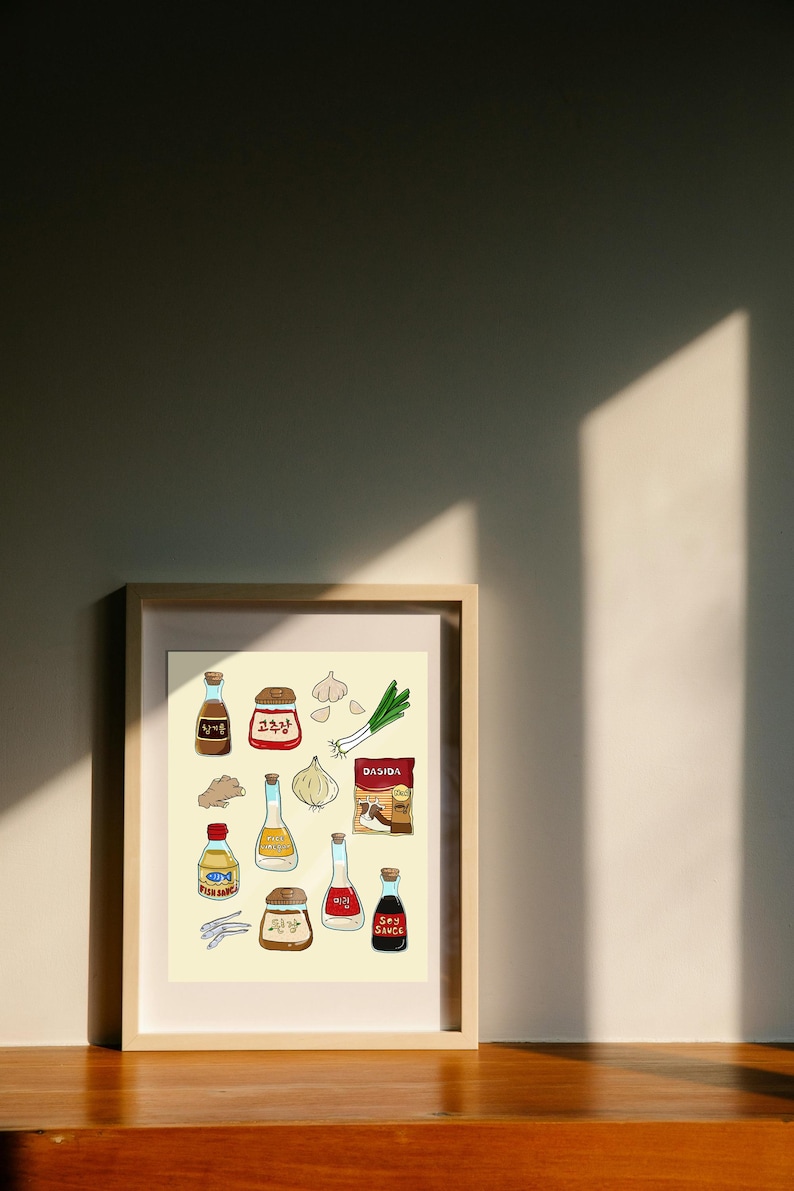 Printable Korean Food Ingredients Poster | Korean Cuisine | Korean Food ...