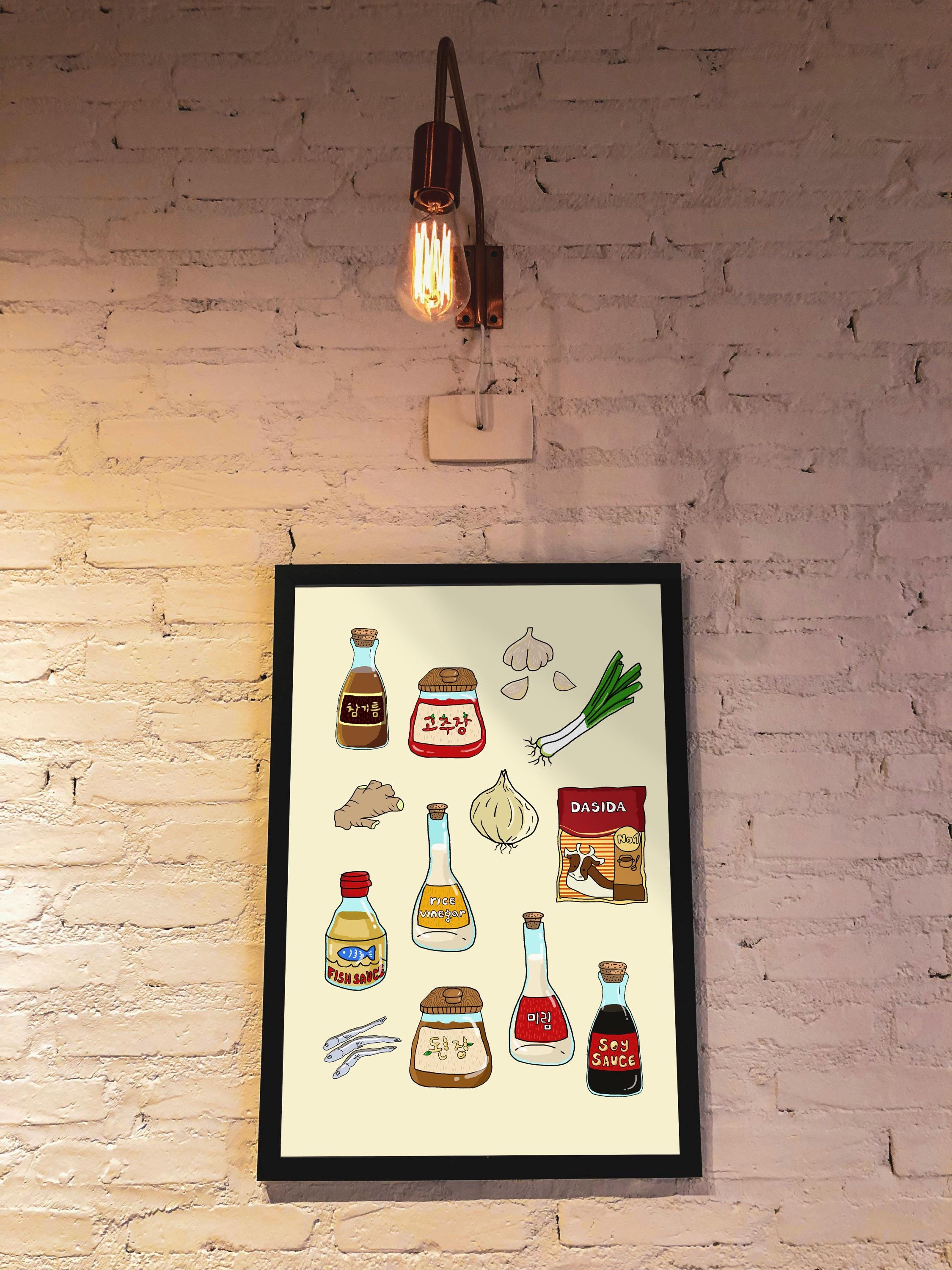 Printable Korean Food Ingredients Poster | Korean Cuisine | Korean Food ...