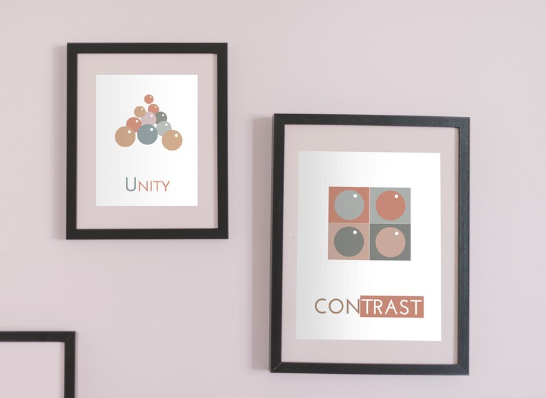 Principle of Design Minimalistic Neutral Art Class Posters L Classroom ...