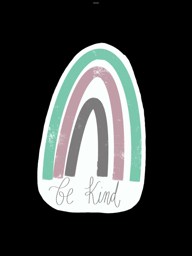 Be Kind Rainbow Clipart - Etsy