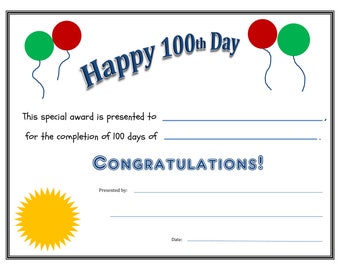 100th Day | Etsy