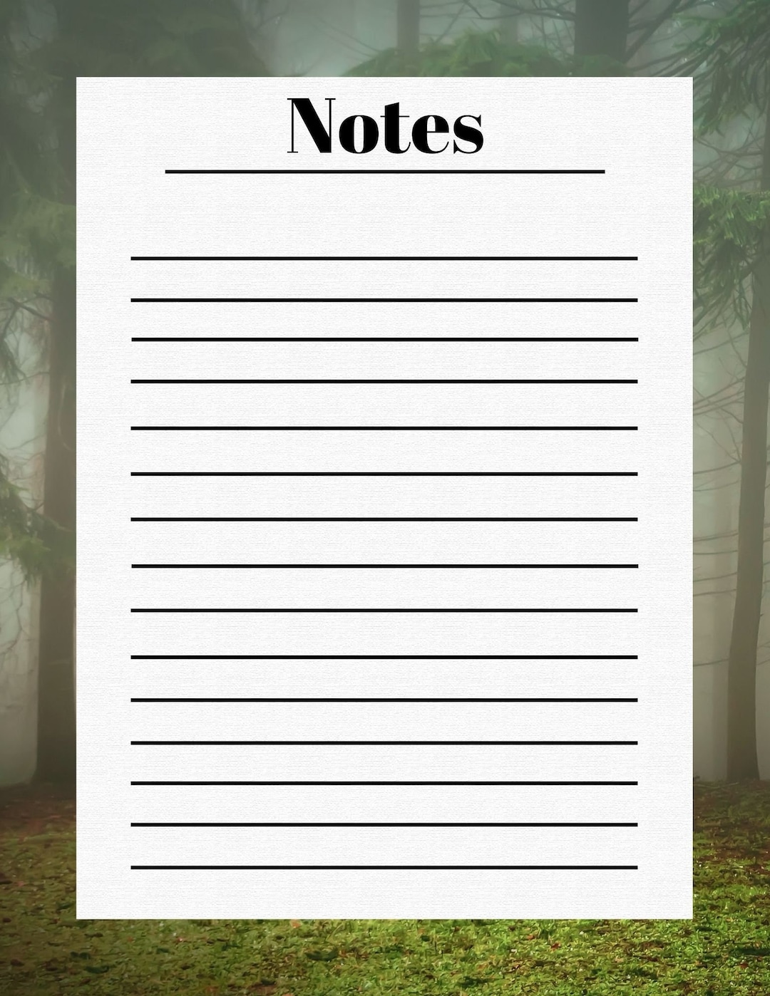 4 Nature-inspired Note Page Designs - Etsy