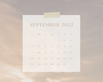 September 2022 Desktop Wallpaper - Etsy