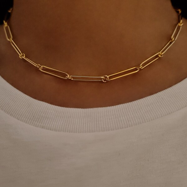 Paperclip Chain Necklace - Etsy