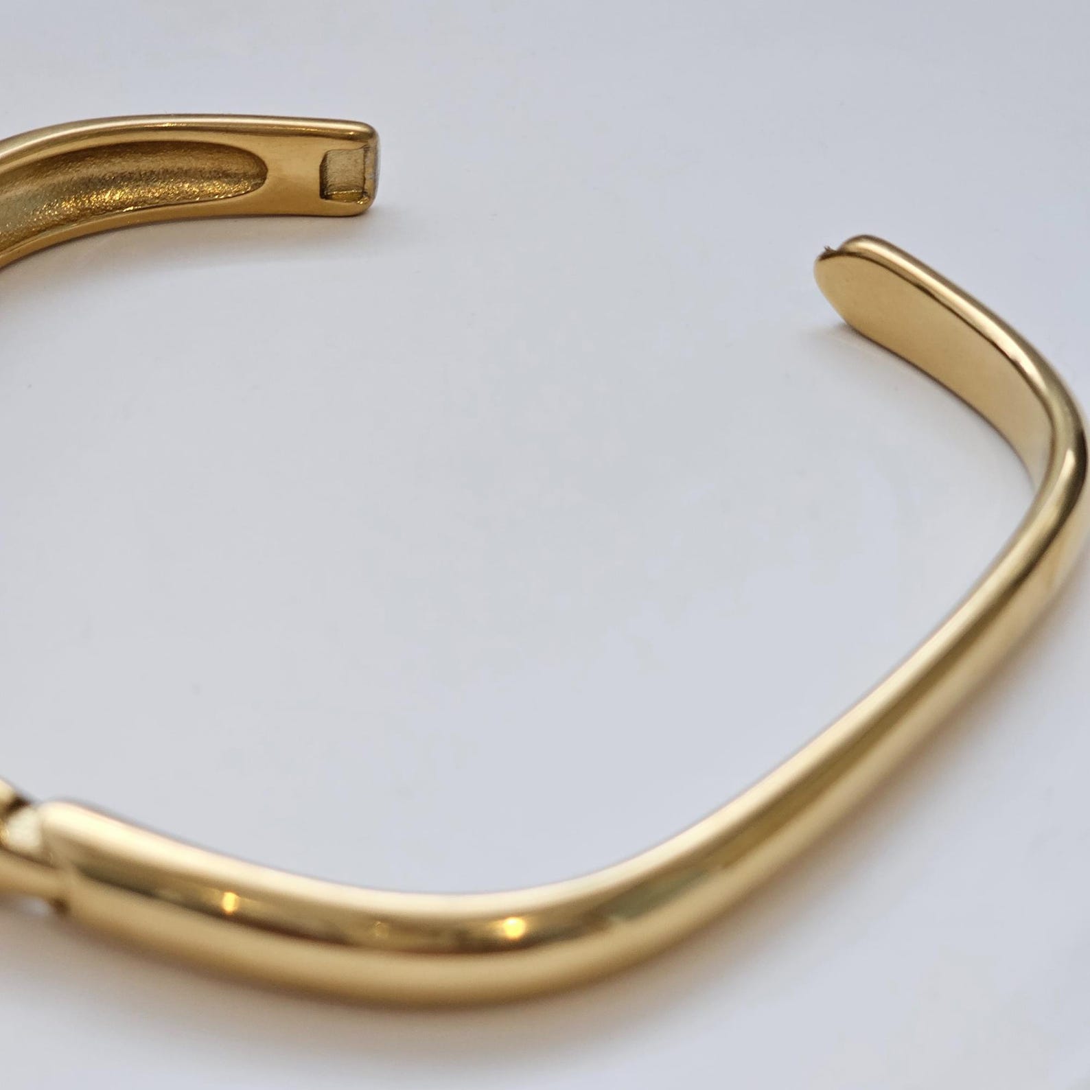Square Gold Bangle Bracelet | Minimalist Gold Plated Bangle | Stacking ...