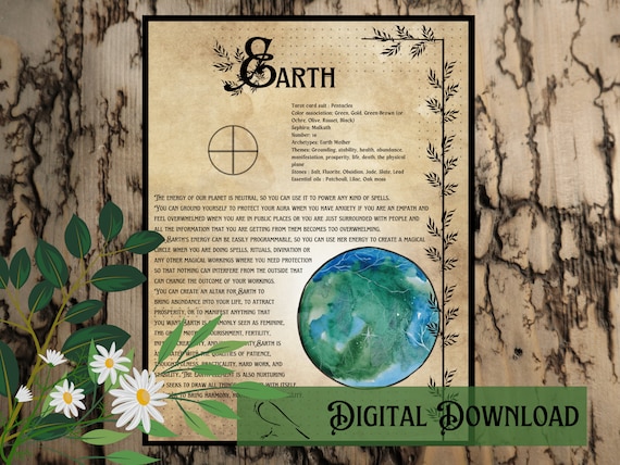 The Planet Earth Planetary Magical Correspondences Cosmic - Etsy